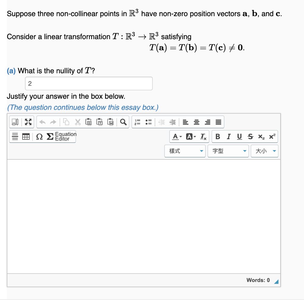Solved Suppose three non-collinear points in R3 have | Chegg.com