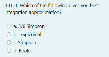Solved [CLO3] Which of the following gives you best | Chegg.com