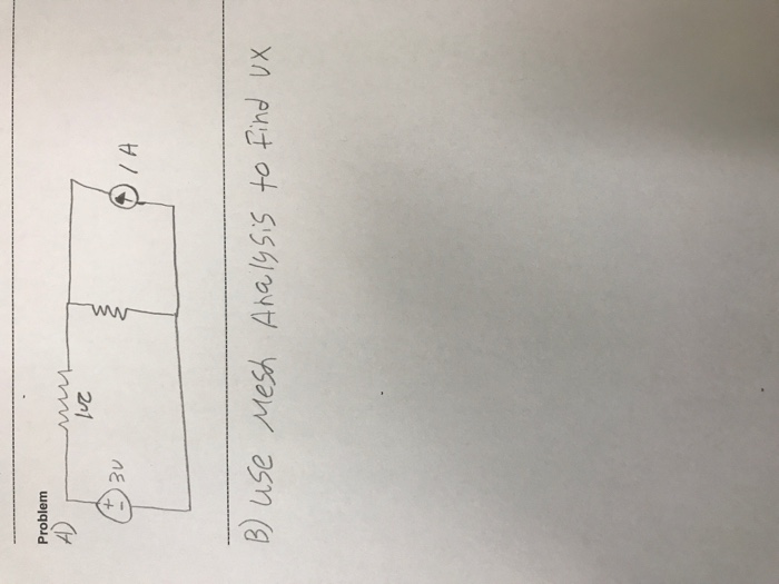 Use mesh analysis to find vx | Chegg.com