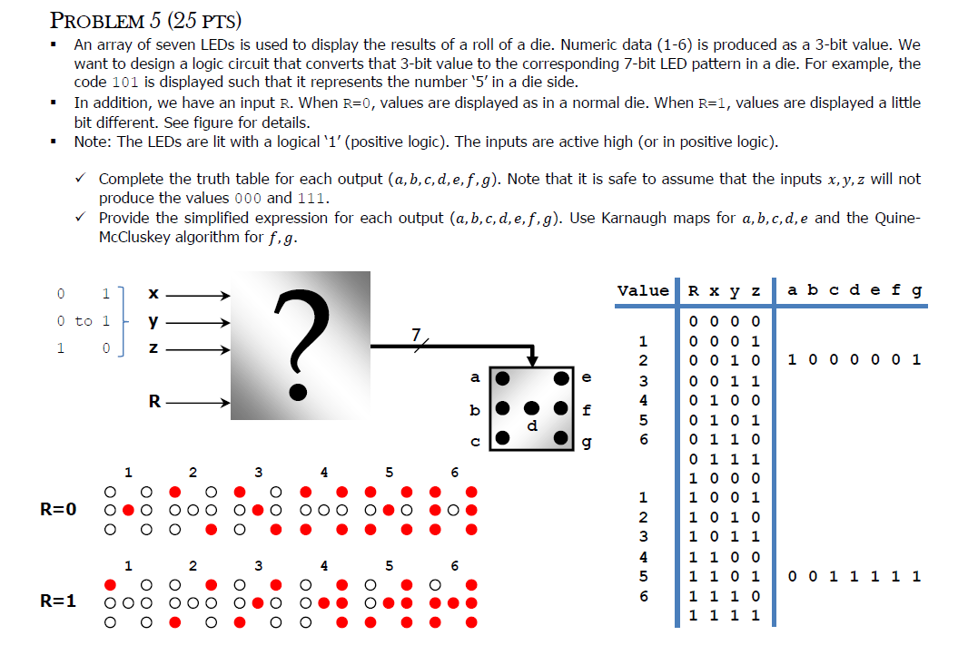 Solved PROBLEM 5 (25 PTS) An array of seven LEDs is used to | Chegg.com