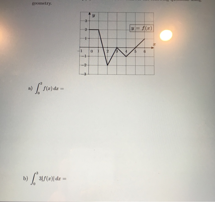 Solved geometry. f(ar) da | Chegg.com