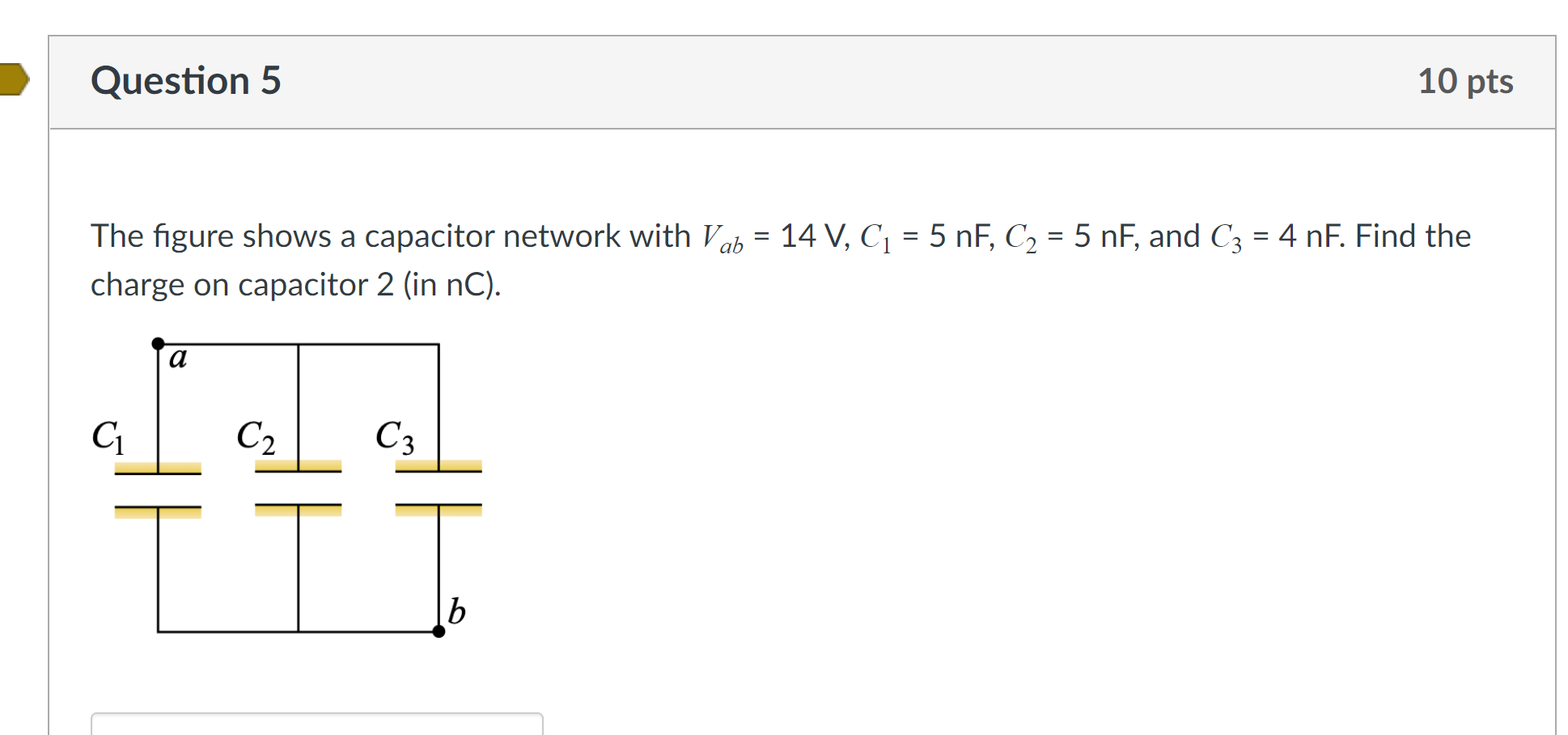 Solved The Figure Shows A Capacitor Network With Vab 14 V