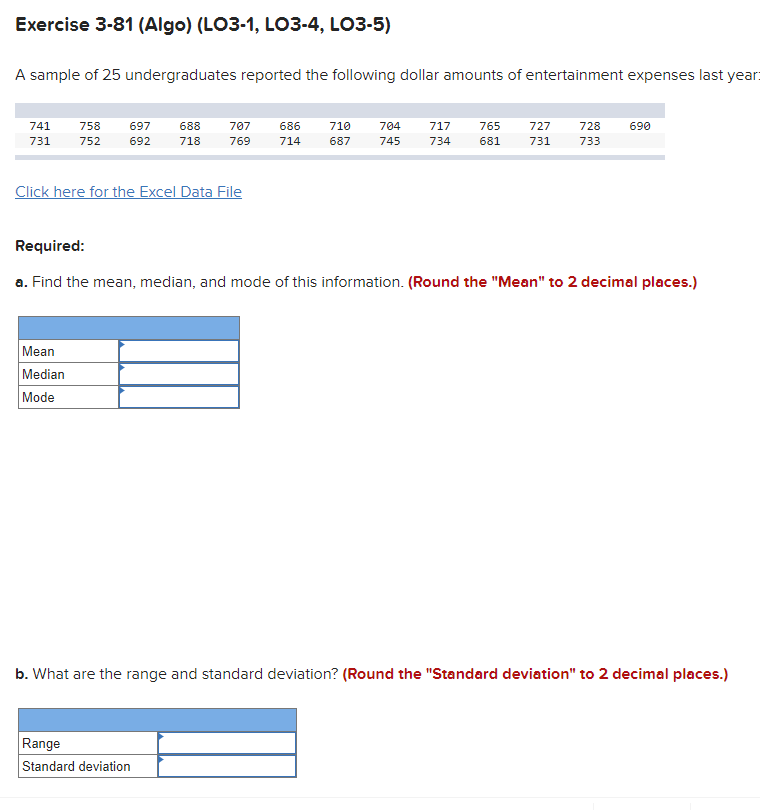 Solved Exercise 3-81 (Algo) (LO3-1, LO3-4, LO3-5) A sample | Chegg.com