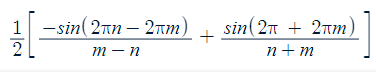Solved 21[m−n−sin(2πn−2πm)+n+msin(2π+2πm)] | Chegg.com