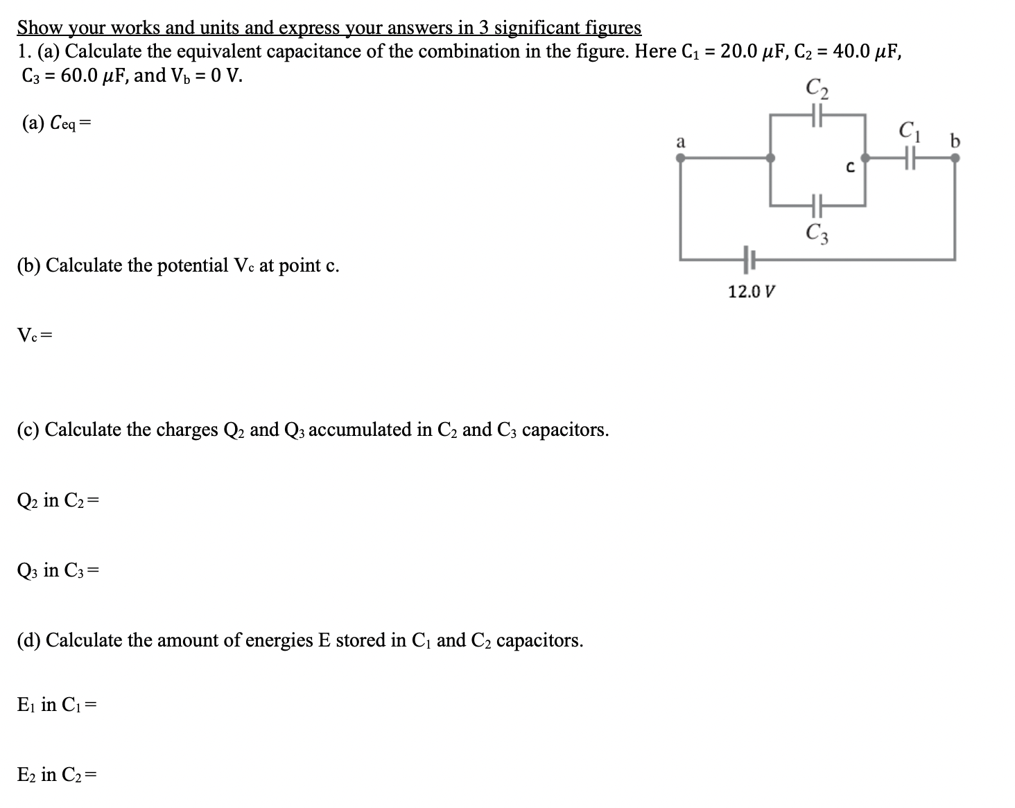 Solved Show your works and units and express your answers in | Chegg.com