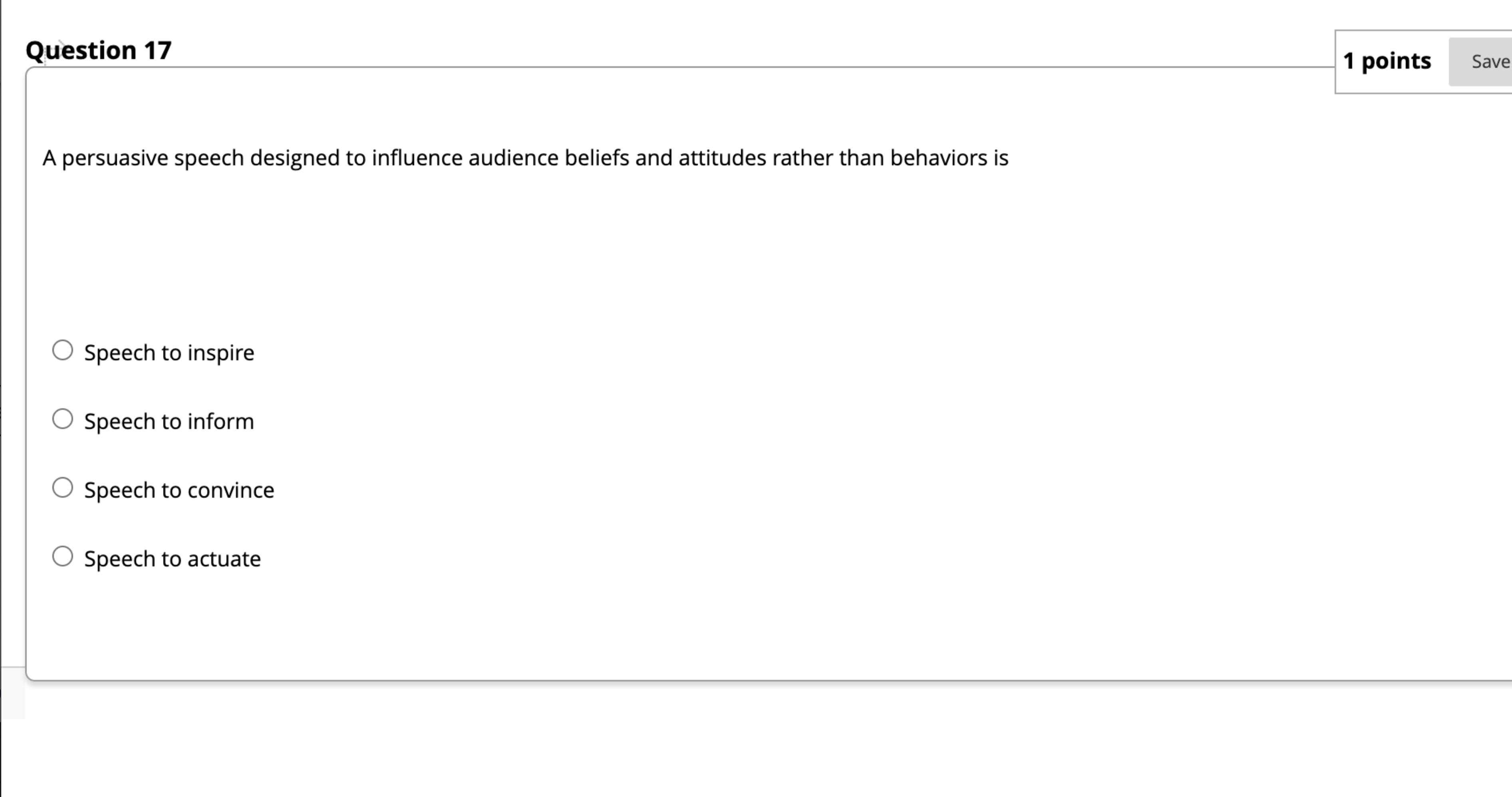 Solved A persuasive speech designed to influence audience | Chegg.com