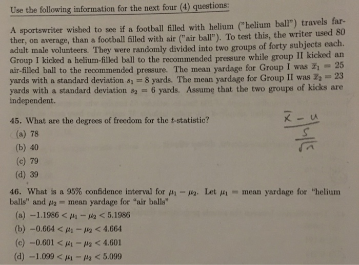 Solved Use the following information for the next four (4) | Chegg.com