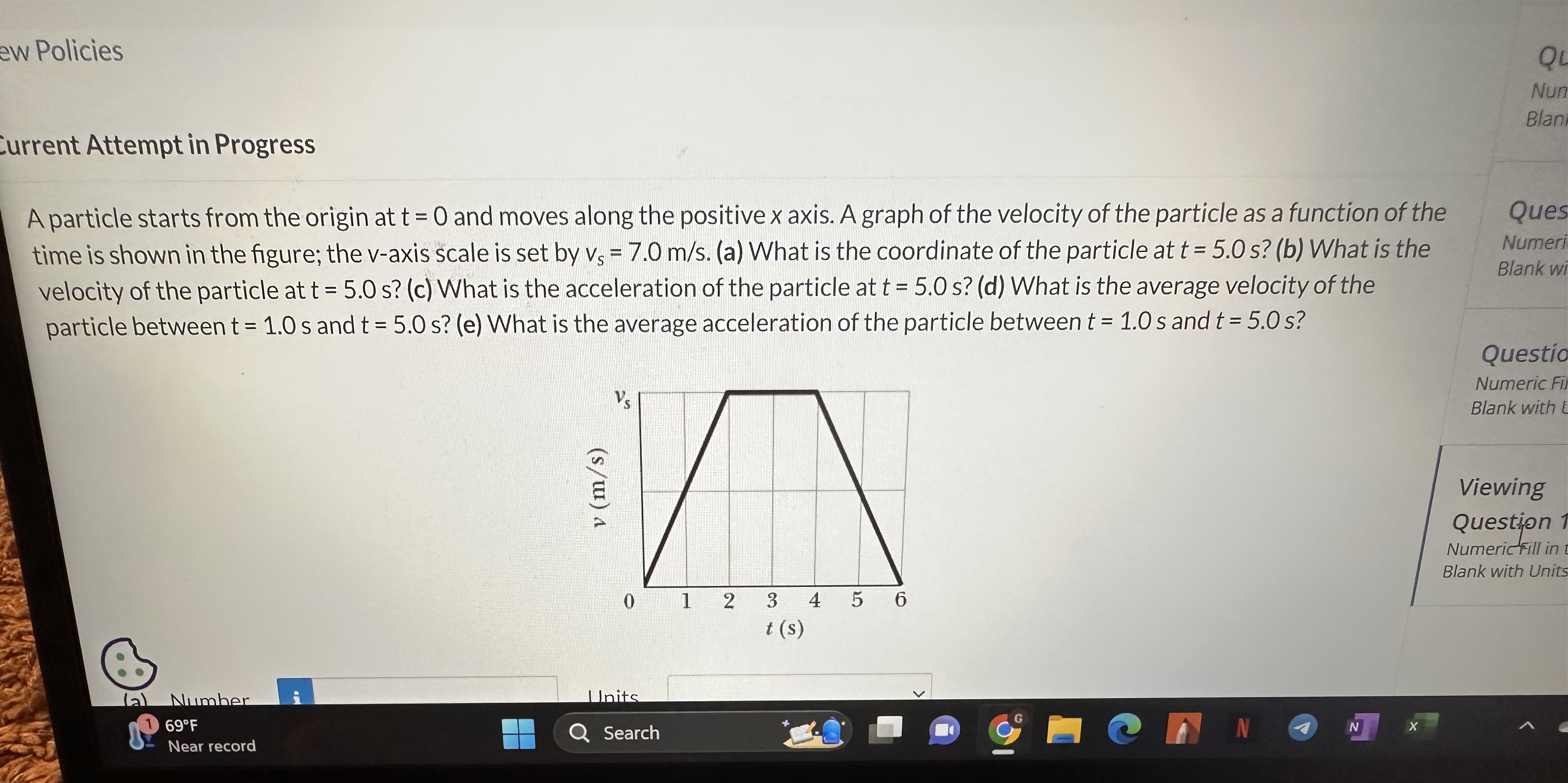 Solved particle starts from the origin at t=0 and moves | Chegg.com
