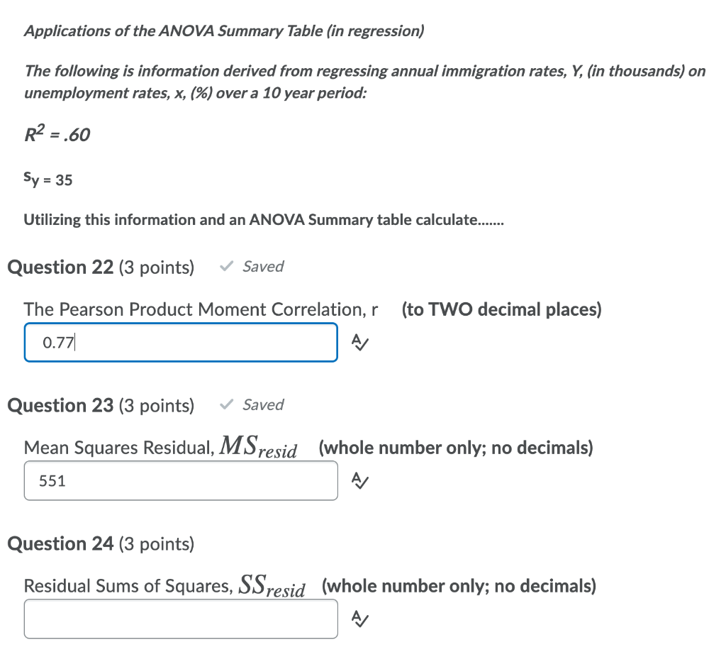 Solved Applications of the ANOVA Summary Table (in | Chegg.com