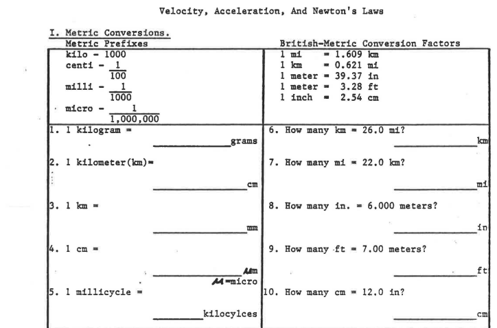 Solved Velocity, Acceleration, And Newton's Laws | Chegg.com