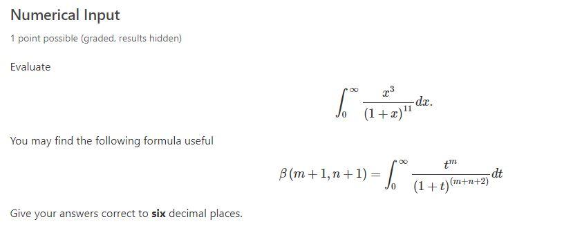Solved Numerical Input 1 point possible (graded, results | Chegg.com