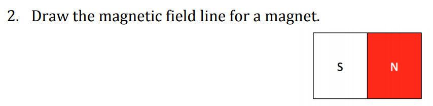 Solved 2. Draw the magnetic field line for a magnet. | Chegg.com