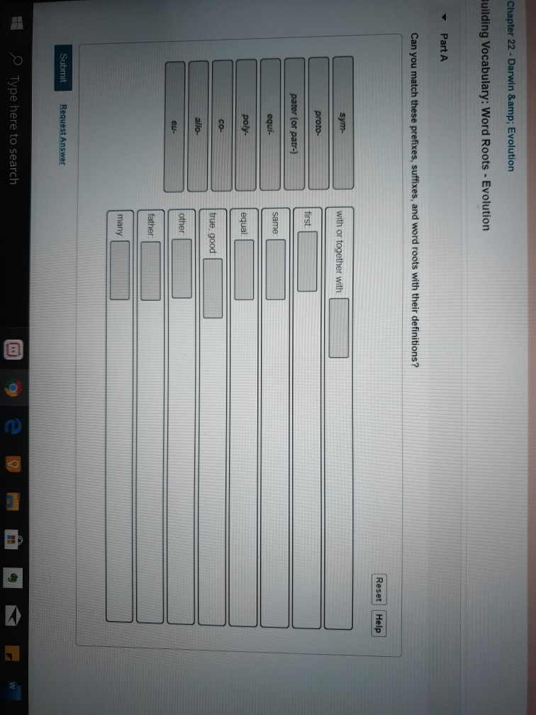 Solved Chapter 22 - Darwin & Evolution Building Vocabulary: | Chegg.com