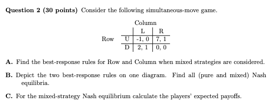 Question 2 30 Points Consider The Following