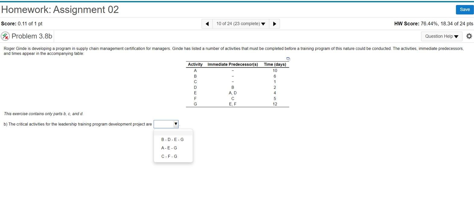 Solved Homework Assignment 02 Save Score 0 11 Of 1 Pt 10