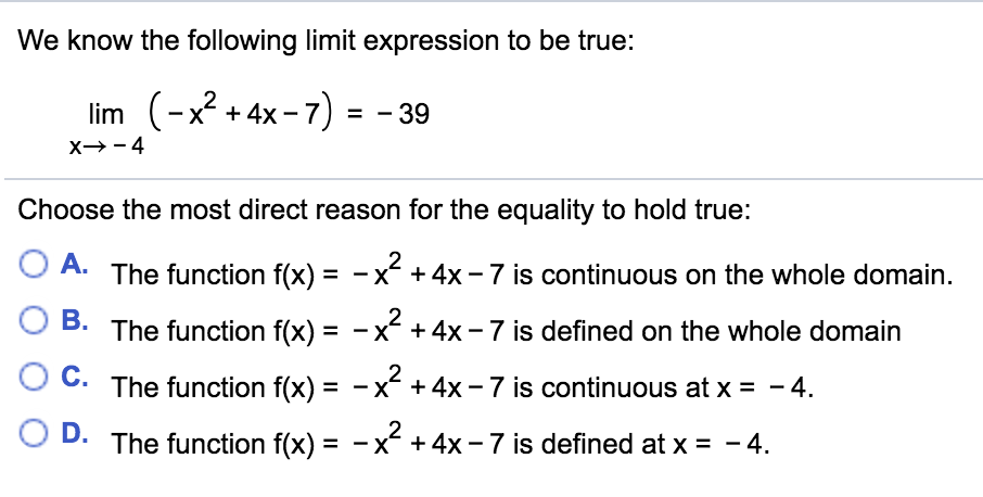 Solved We know the following limit expression to be true: | Chegg.com