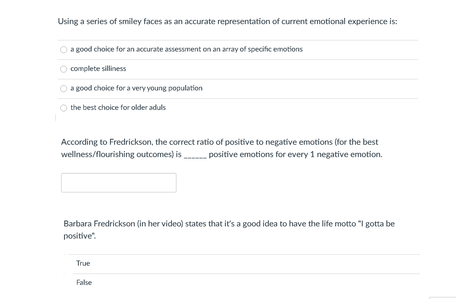 Solved Using a series of smiley faces as an accurate | Chegg.com