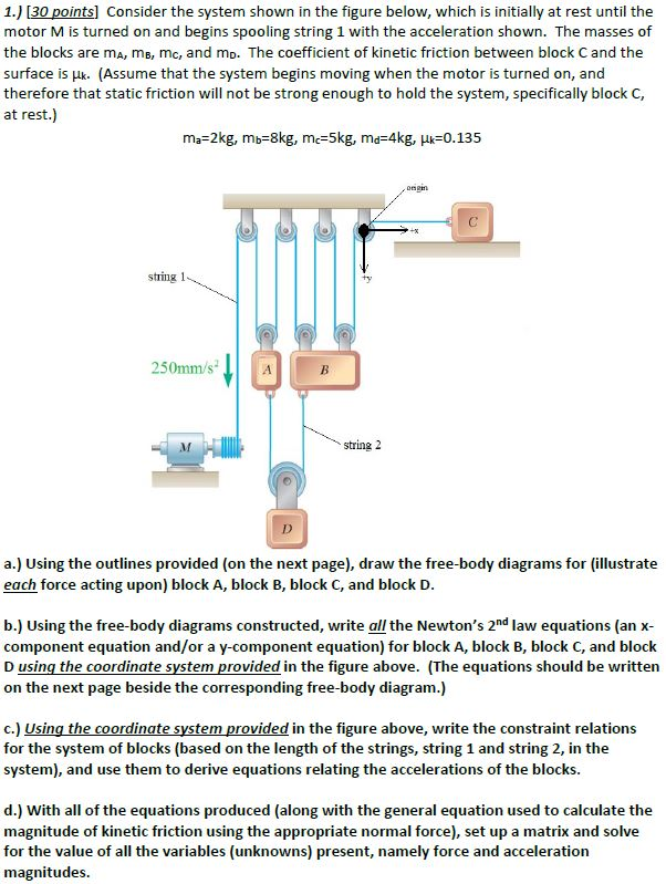 Solved 1.) (30 points] Consider the system shown in the | Chegg.com