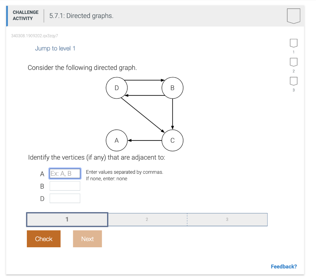 Solved CHALLENGE ACTIVITY 5.7.1: Directed graphs. | Chegg.com