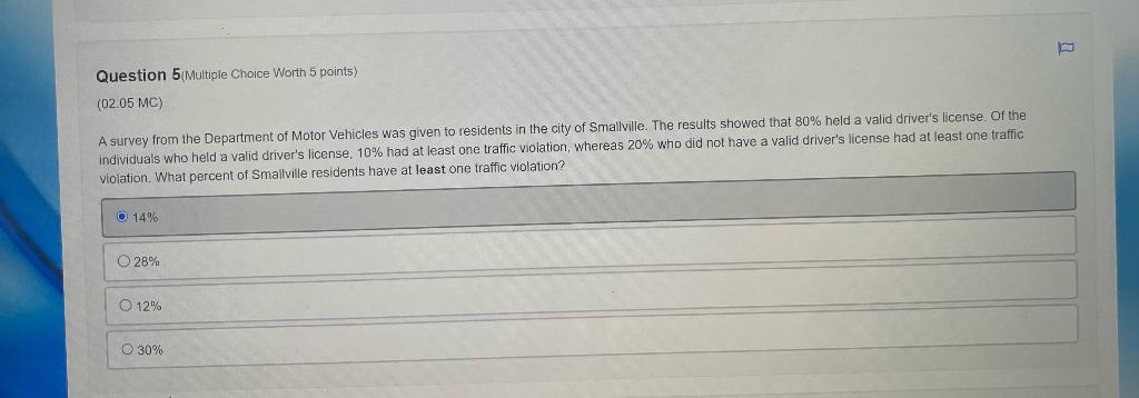 Solved Question 5 (Multiple Choice Worth 5 points) (02.05MC) | Chegg.com