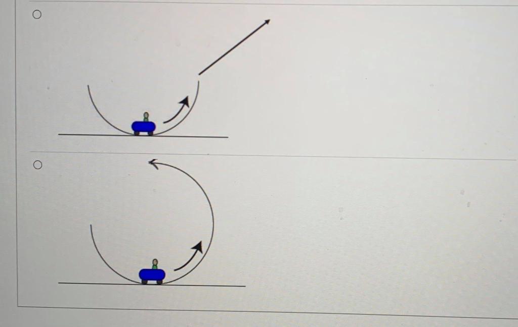 Solved A roller coaster cart travels in bowl shaped track. | Chegg.com