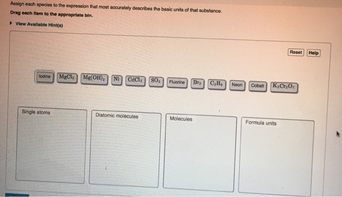 Solved Assign Each Species To The Expression That Most 
