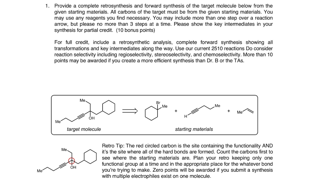 Solved Provide a complete retrosynthesis and forward | Chegg.com
