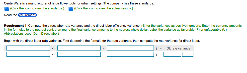 Solved Requirement 1. Compute the direct labor rate variance | Chegg.com