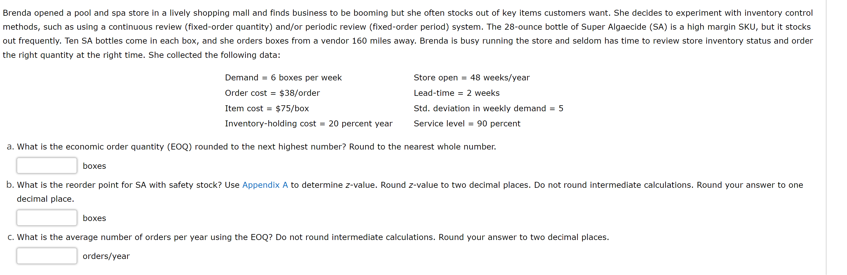 Solved the right quantity at the right time. She collected | Chegg.com