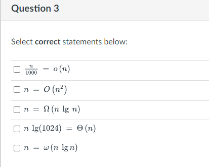 Solved Question 1 Two algorithms solve the same same problem | Chegg.com