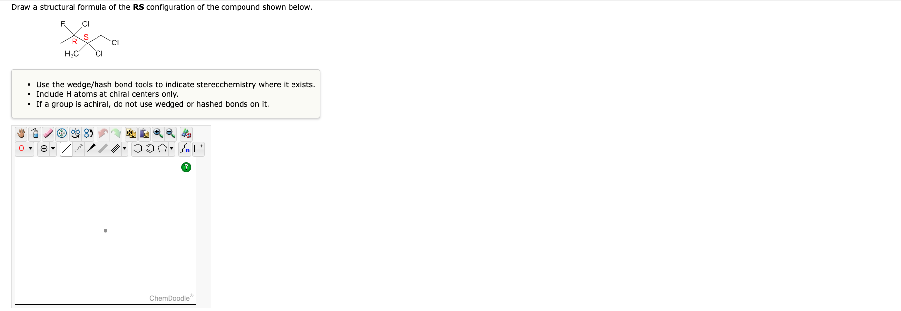 Solved Draw a structural formula of the RS configuration of | Chegg.com