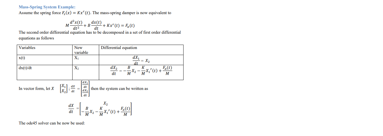 The ode 45 solver can be now be used: 1_create a | Chegg.com