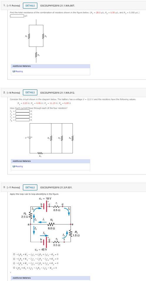 Solved 4. [-11 Points! DETAILS OSCOLPHYS2016 21.3.P.032. | Chegg.com