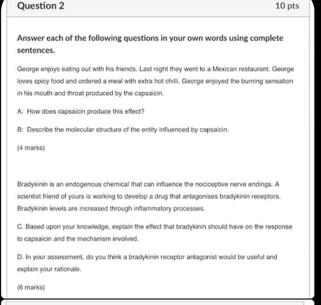 Solved Answer each of the following questions in your own | Chegg.com