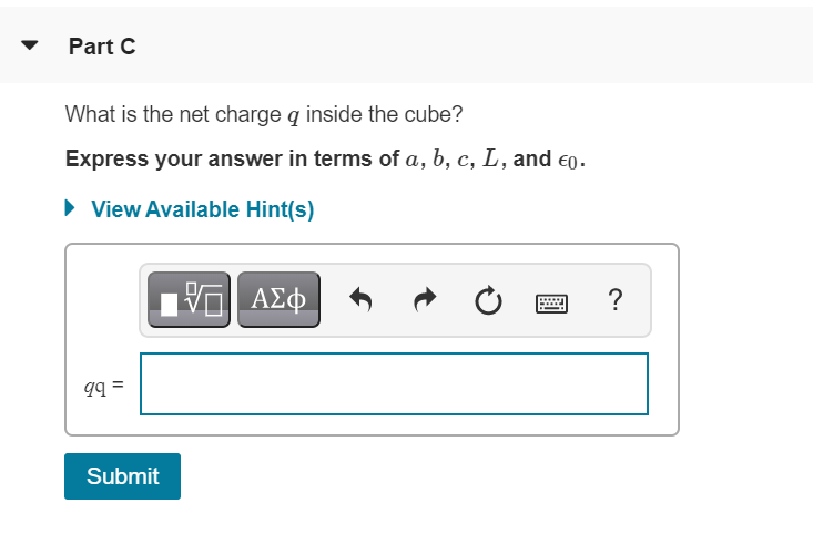 Solved Part A Figure 1 A Cube Has One Corner At The Origin
