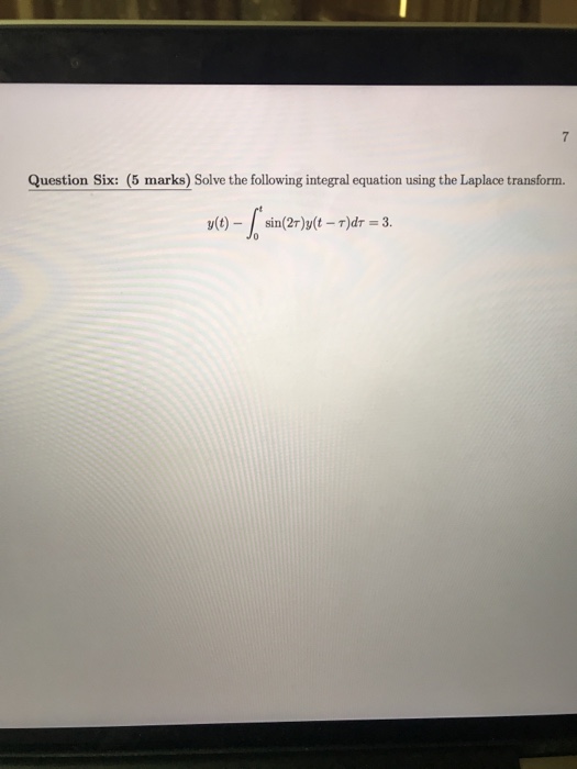 Solved Question Six: (5 marks) Solve the following integral | Chegg.com Solved Question Six: (5 marks) Solve the following integral | Chegg.com