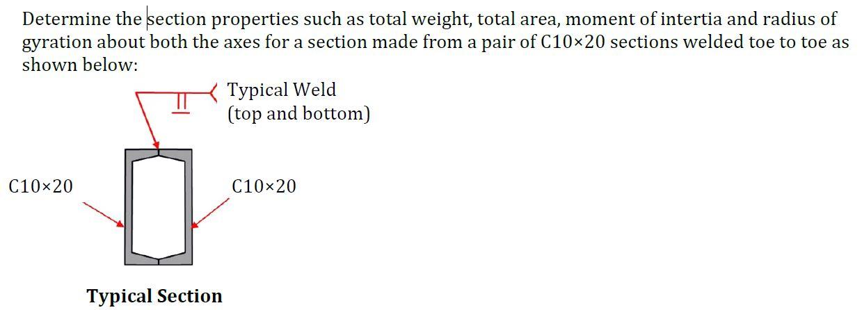 Solved Determine the section properties such as total | Chegg.com