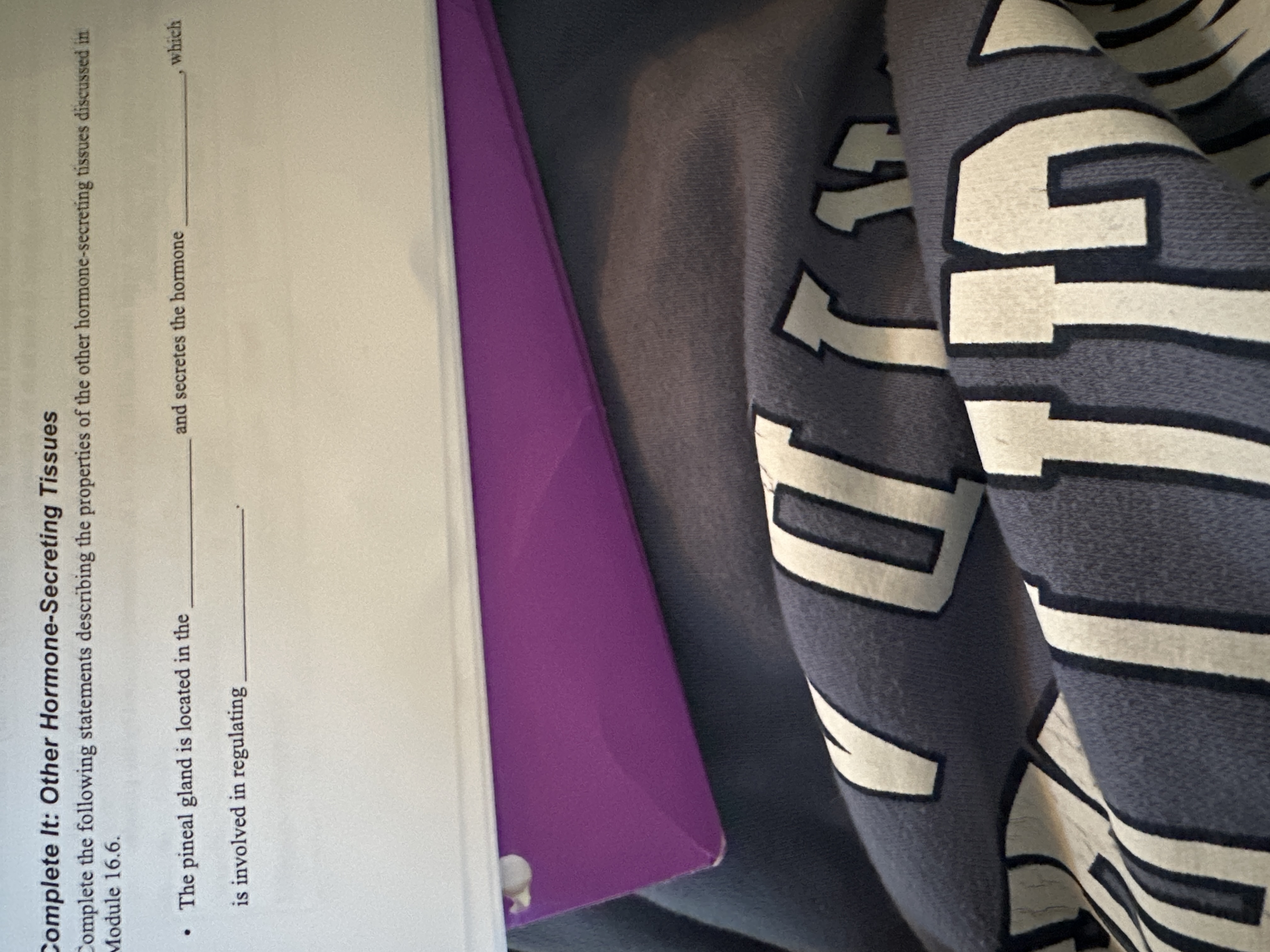 Solved Complete It: Other Hormone-Secreting TissuesComplete | Chegg.com