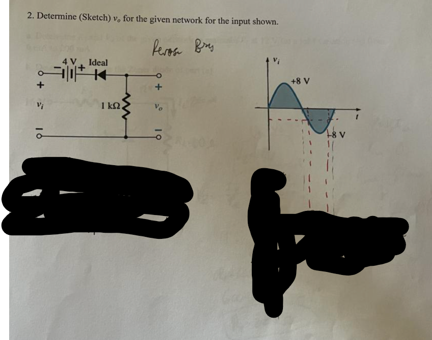 Solved Determine (sketch) ﻿v0 ﻿for the given network for the | Chegg.com