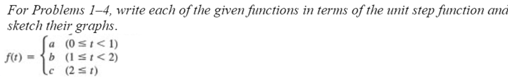 Solved For Problems 1 4 Write Each Of The Given Functions