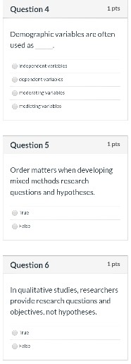 Solved Question 7 1 pts Qualitative research questions | Chegg.com