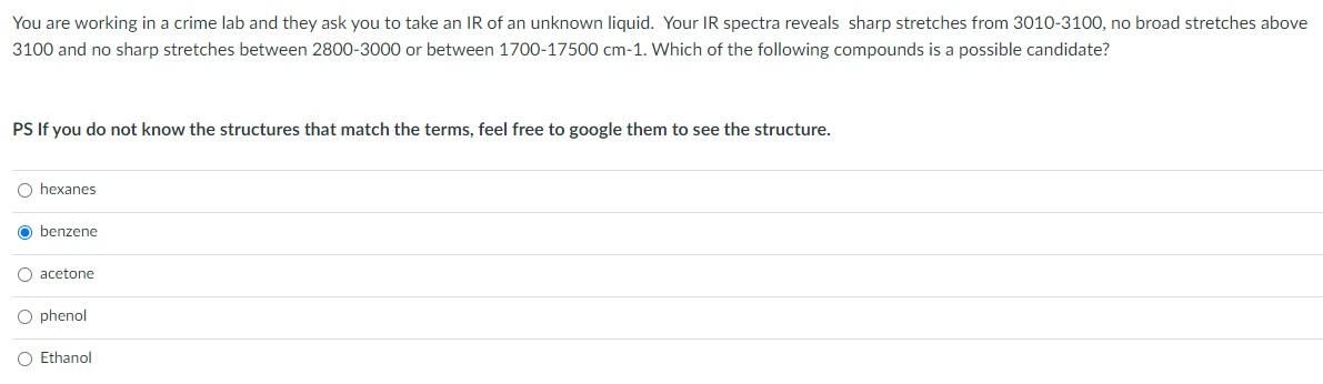 Solved You are working in a crime lab and they ask you to | Chegg.com