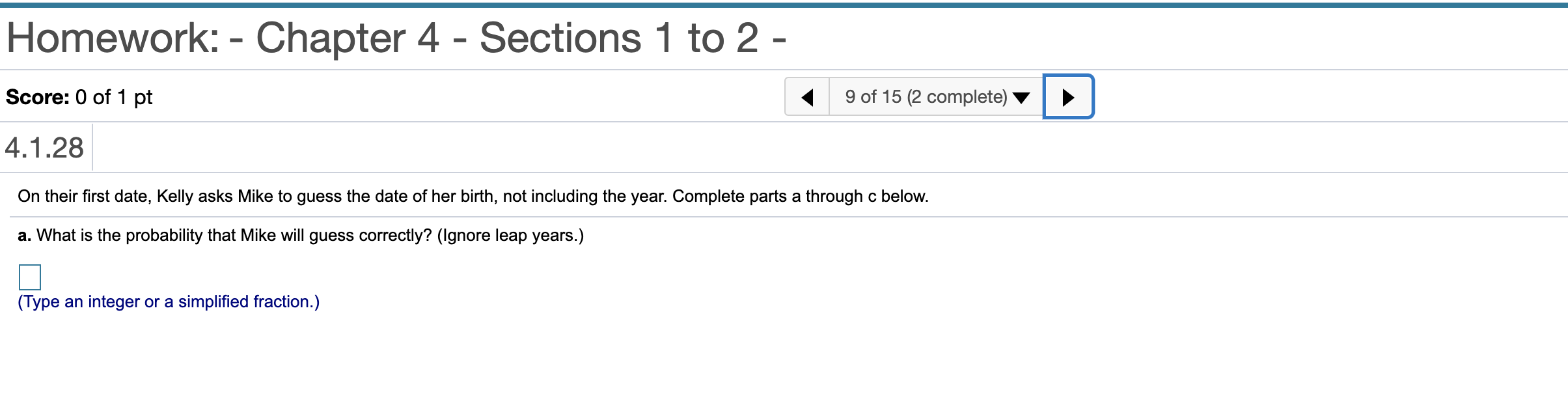 Solved Homework Chapter 4 Sections 1 To 2 Score 0 Of