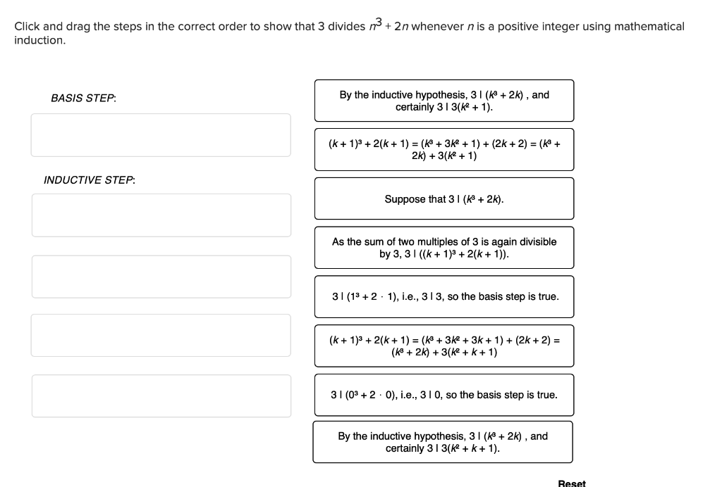 Solved Click and drag the steps in the correct order to show | Chegg.com