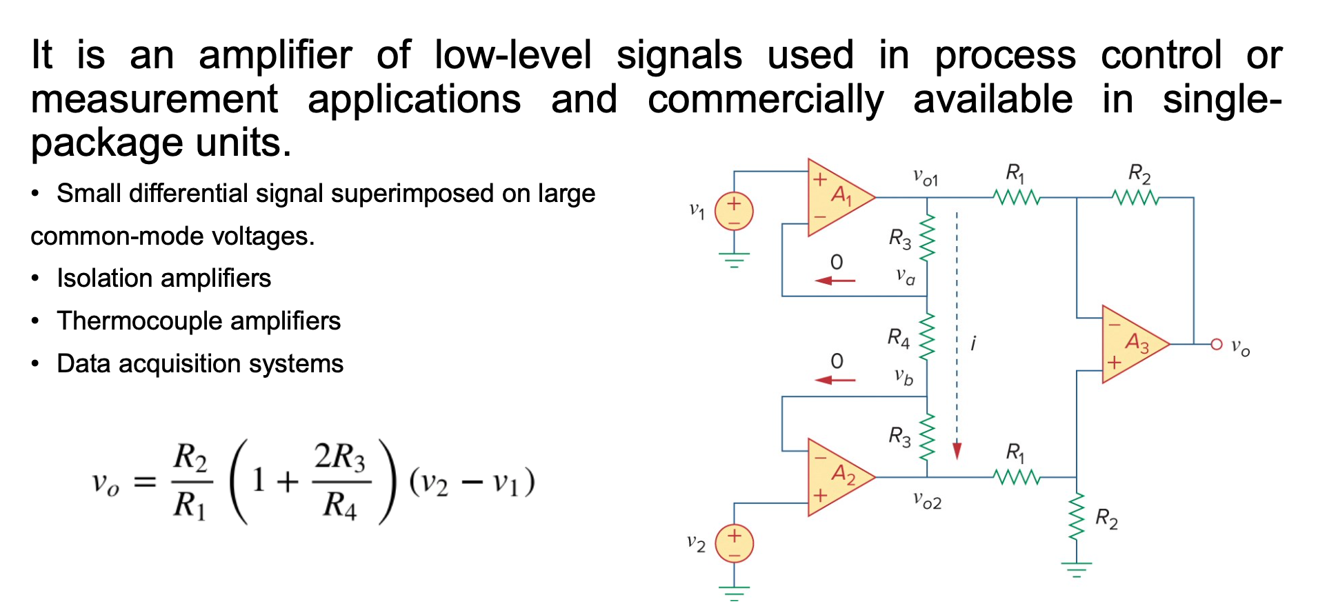 Solved It is an amplifier of low-level signals used in | Chegg.com