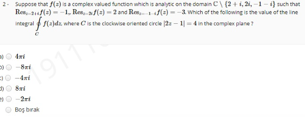 2. Suppose that f(z) is a complex valued function | Chegg.com