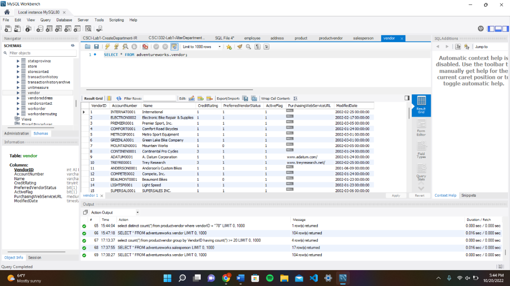 Solved write in SQL Give the IDs for those salespersons | Chegg.com