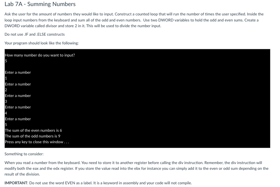 Solved This Is In Assembly In Without Debugging I Just Want
