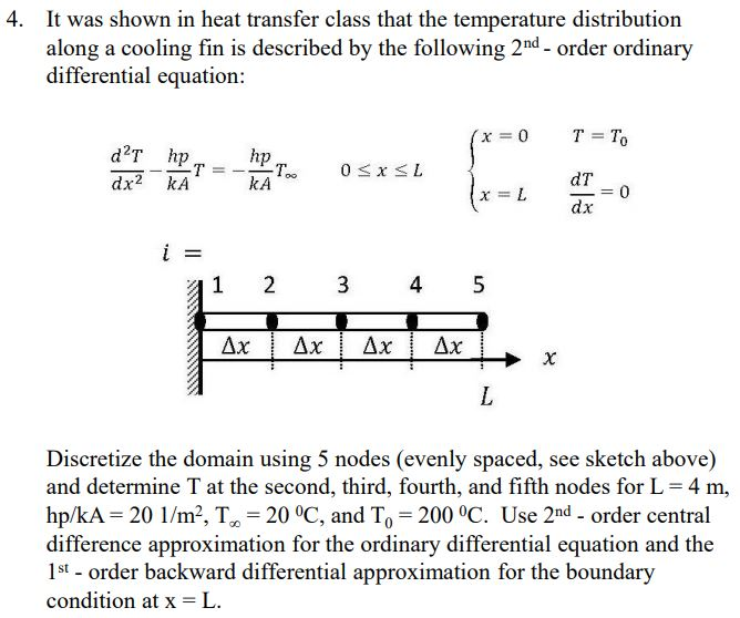 Solved 4. It was shown in heat transfer class that the | Chegg.com