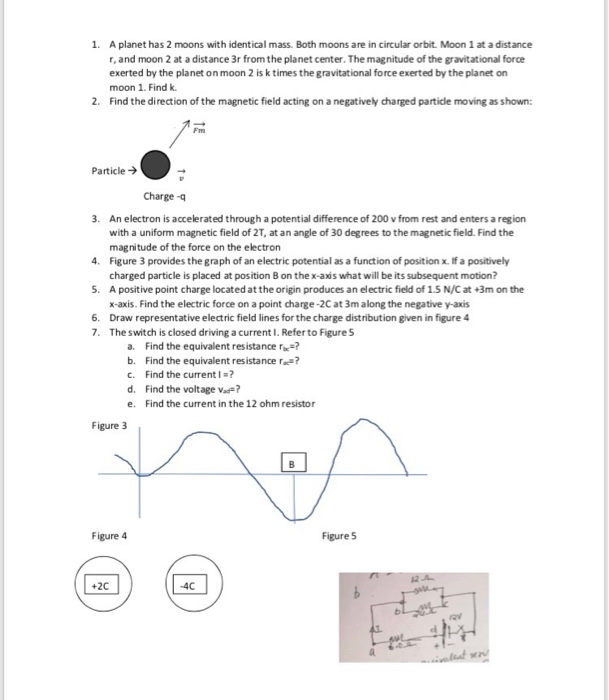 Solved 1. A planet has 2 moons with identical mass. Both | Chegg.com